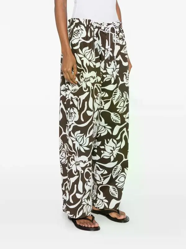 HED MAYNER Floral Print Drawstring Trousers