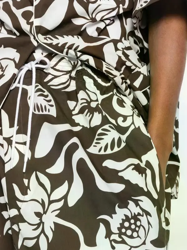 HED MAYNER Floral Print Drawstring Trousers