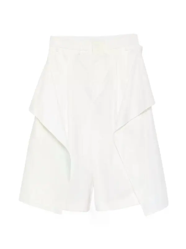 HED MAYNER Pleated Draped-panel Shorts