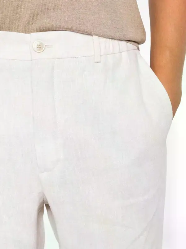 Incotex Elasticated Waist Linen Trousers