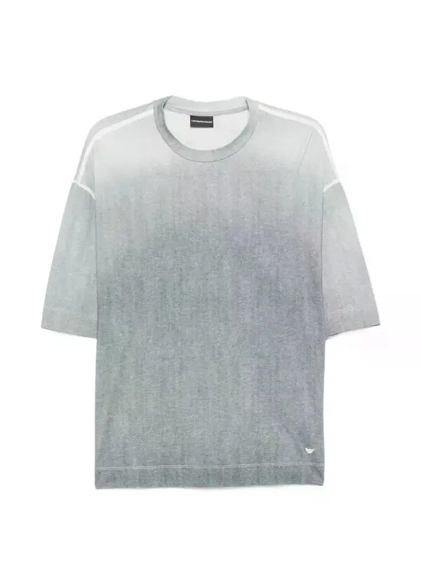 Emporio Armani Ombré-effect Logo-plaque T-shirt