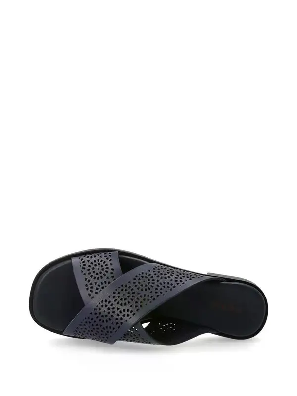 FRAU Perforated Crossover Sandals