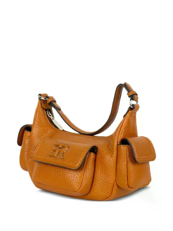 ERMANNO FIRENZE Grained Leather Shoulder Bag - Brown