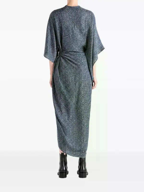 CORTANA Astra Print Draped Dress