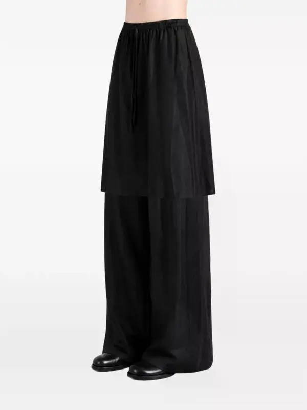 AMOMENTO Layered Drawstring Trousers