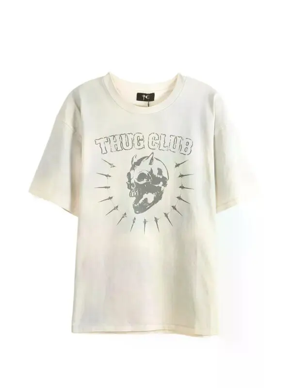 THUG CLUB Skull-print T-shirt