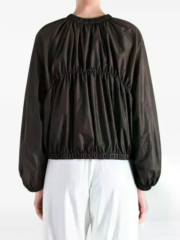 AMOMENTO Gathered-detail Zip-up Jacket