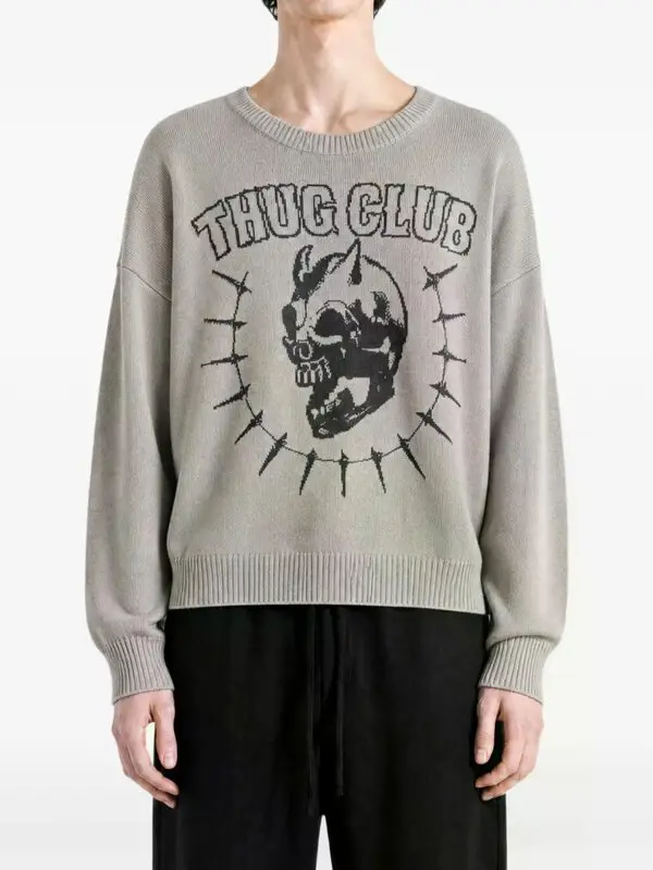 THUG CLUB Logo Lettering Sweater