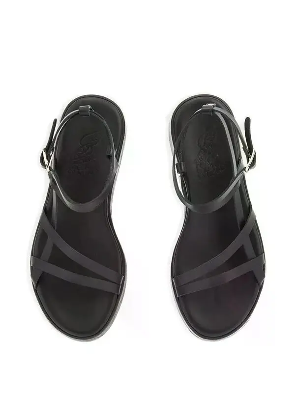 ANCIENT GREEK SANDALS Stiliani Leather Sandals - Black