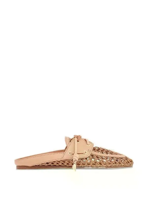 ANCIENT GREEK SANDALS Naveta Woven Leather Sandals - Neutrals