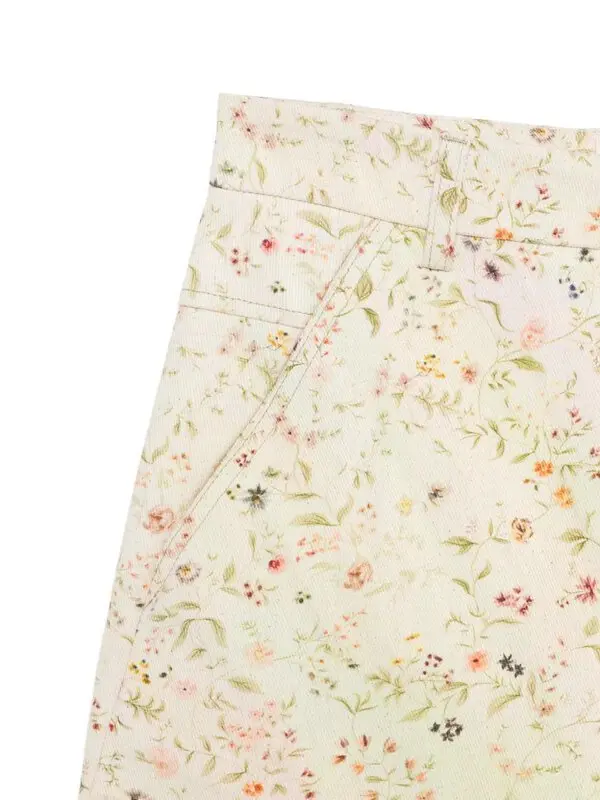 TELA Floral-print Belt-loop Trousers