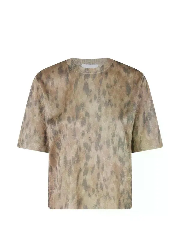 GANNI Leopard-print T-shirt