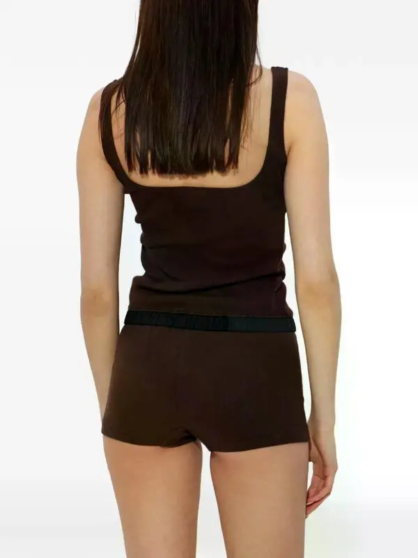 ENTIRE STUDIOS Ribbed Knit Logo Patch Top