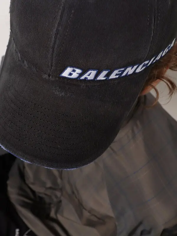 Balenciaga Baseball Cap With Distressed Effect