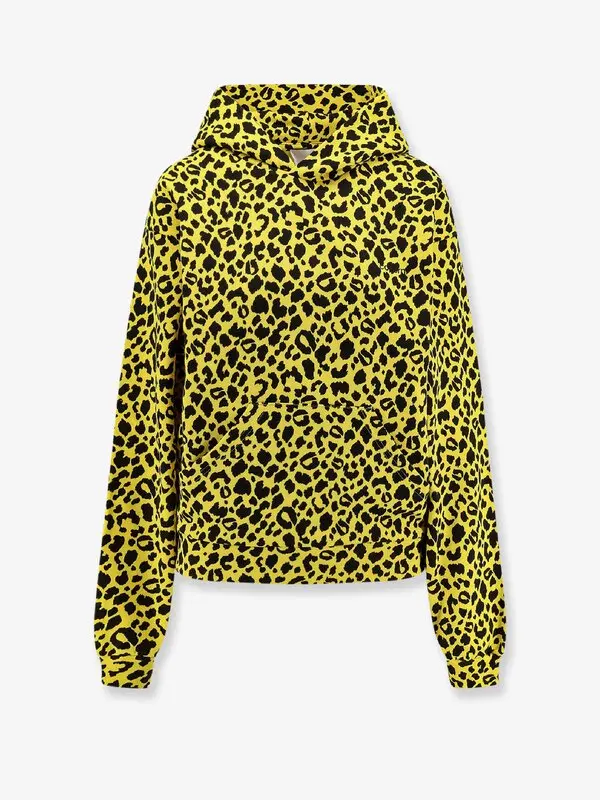 Coperni Hooded Cotton Sweatshirt With Animal Print