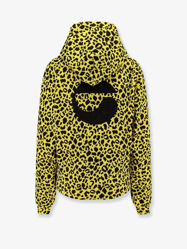 Coperni Hooded Cotton Sweatshirt With Animal Print
