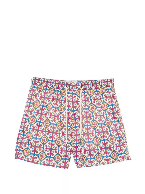 PENINSULA SWIMWEAR Amalfi Geometric-print Swim Shorts - Blue
