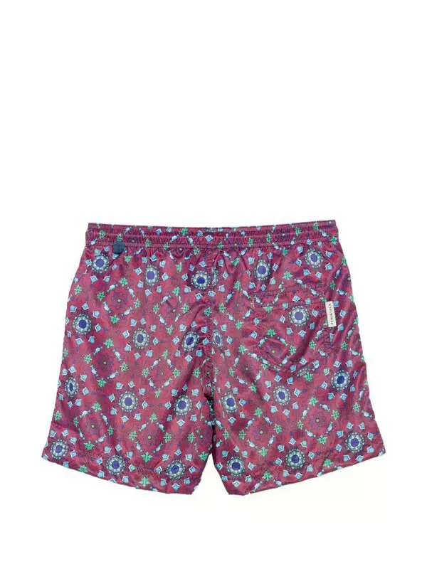 PENINSULA SWIMWEAR Rapallo Graphic Pattern Drawstring Swim Shorts