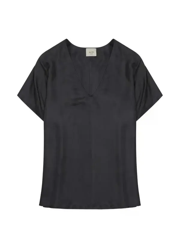 ALYSI Silk V-neck Blouse