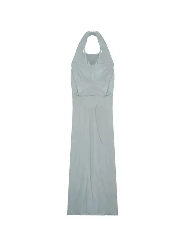 ALYSI Silk Halterneck Midi Dress