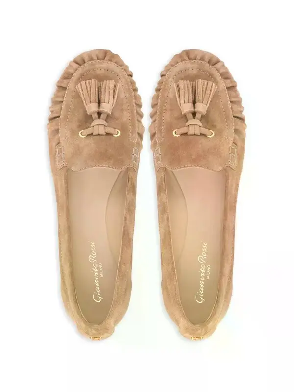 GIANVITO ROSSI Suede Tassel Loafers