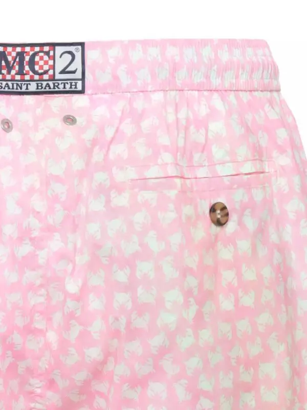 MC2 SAINT BARTH Crab Print Swim Shorts - Pink