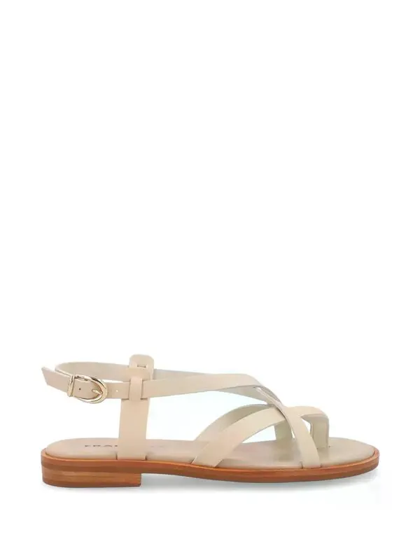 FRAU Woven Leather Strappy Sandals With Buckle Fastening - Neutrals