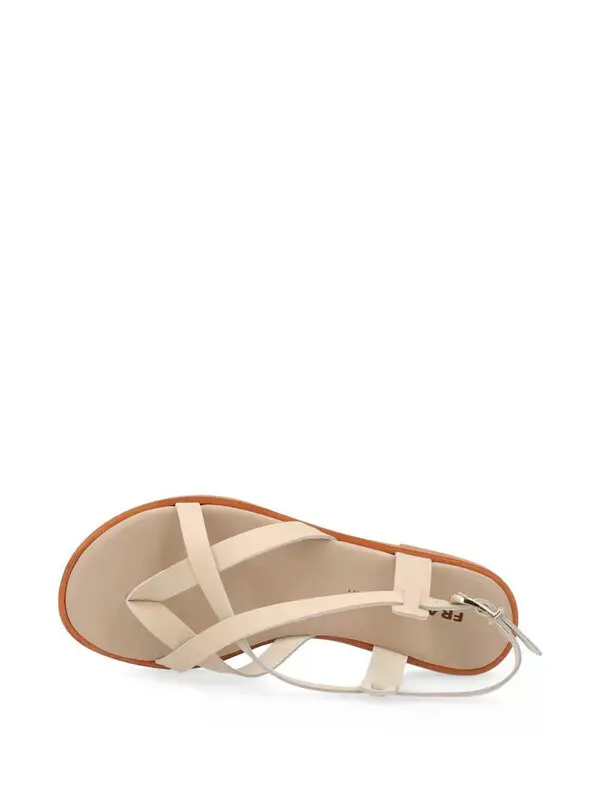 FRAU Woven Leather Strappy Sandals With Buckle Fastening - Neutrals