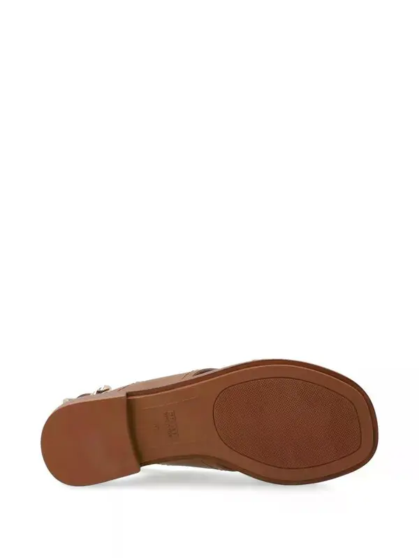 FRAU Crossover Strap Buckled Sandals - Brown