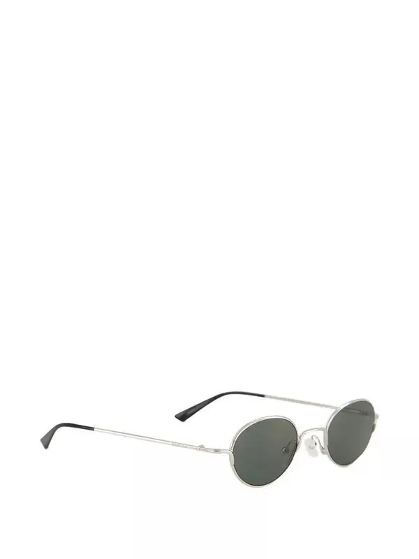 Alexander McQueen Oval-frame Sunglasses - Silver