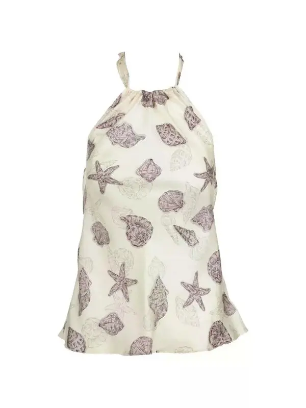 Marella Shell Print Halterneck Top