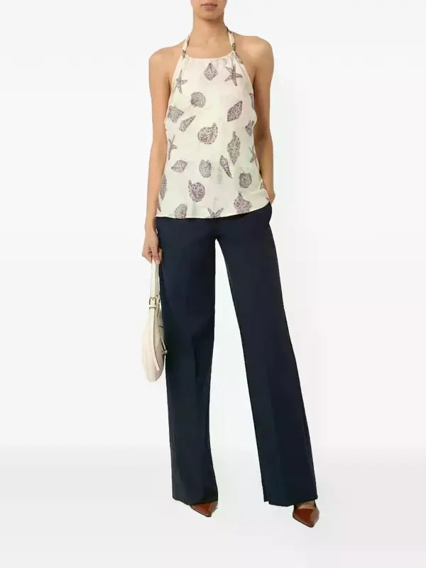 Marella Shell Print Halterneck Top