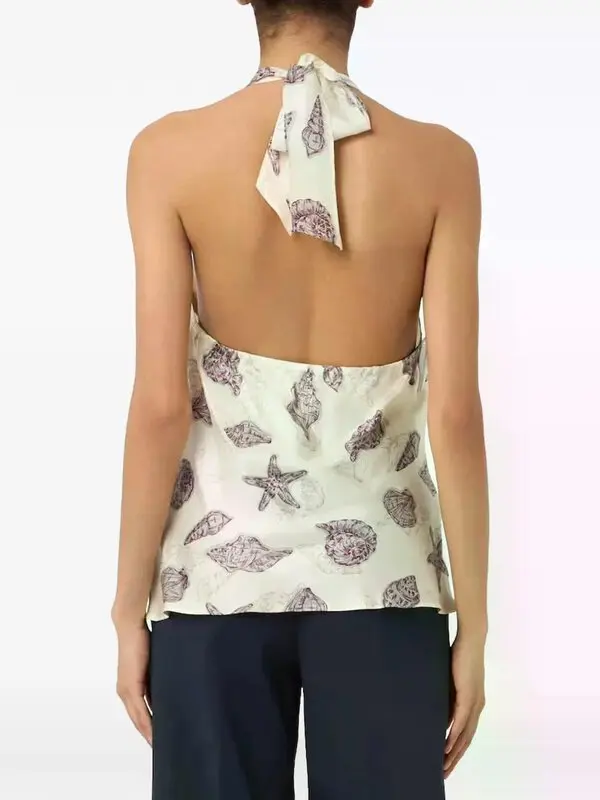 Marella Shell Print Halterneck Top
