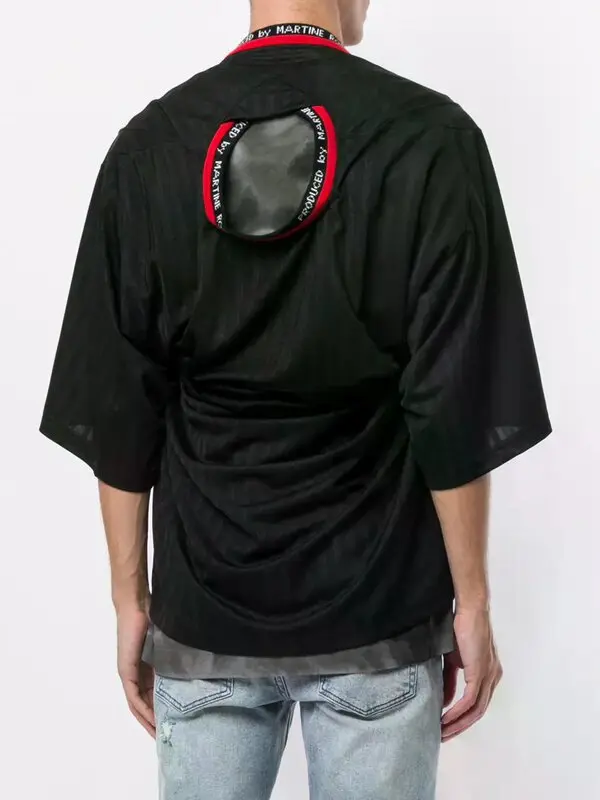 Martine Rose Striped Band Collar T-shirt
