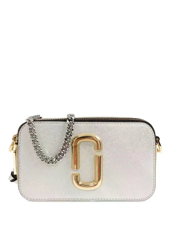 Marc Jacobs The Snapshot Leather Shoulder Bag - Silver