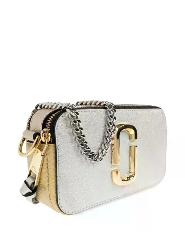 Marc Jacobs The Snapshot Leather Shoulder Bag - Silver