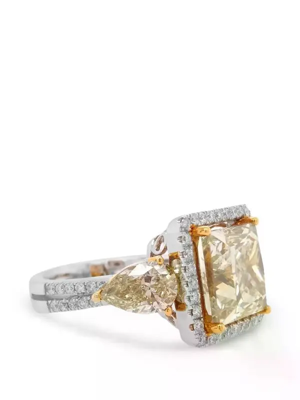 HYT JEWELRY Princess-cut Yellow Diamond Ring