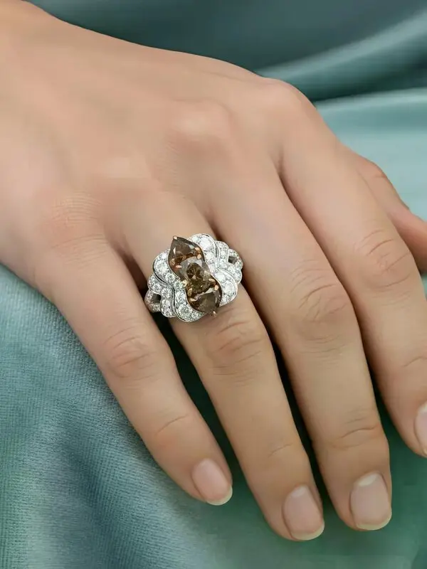 HYT JEWELRY Diamond Cocktail Ring - Silver