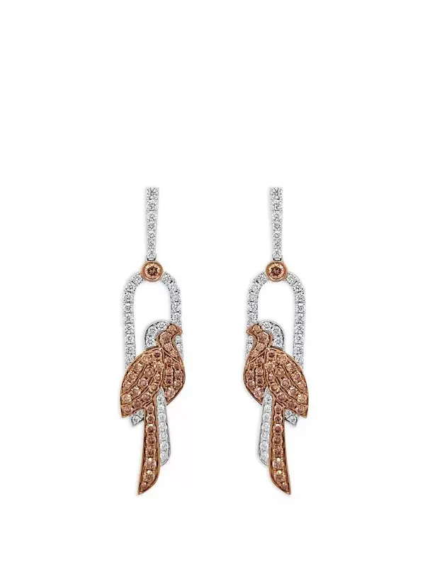 HYT JEWELRY Bird Diamond Drop Earrings - Silver
