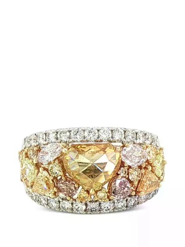 HYT JEWELRY Multi-cut Diamond Ring - Silver