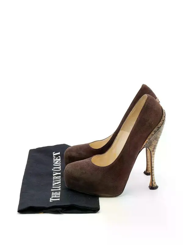 Brian Atwood Suede Platform Pumps