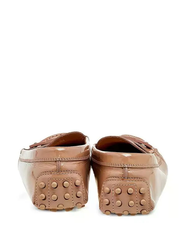 TOD'S Patent Leather Logo Bit Loafers
