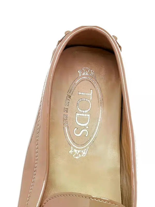 TOD'S Patent Leather Logo Bit Loafers