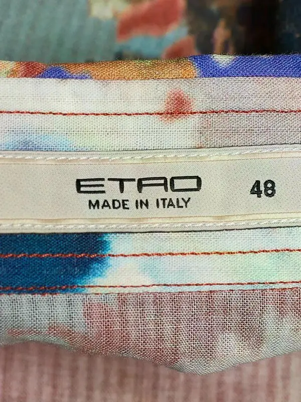 Etro Multicolor Floral Print Cotton Shirt