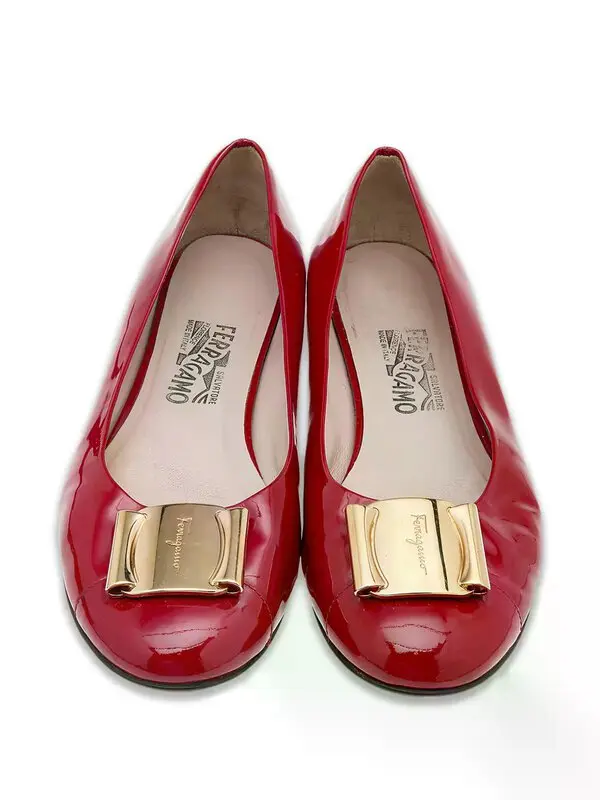 FERRAGAMO Patent Leather Ballet Flats