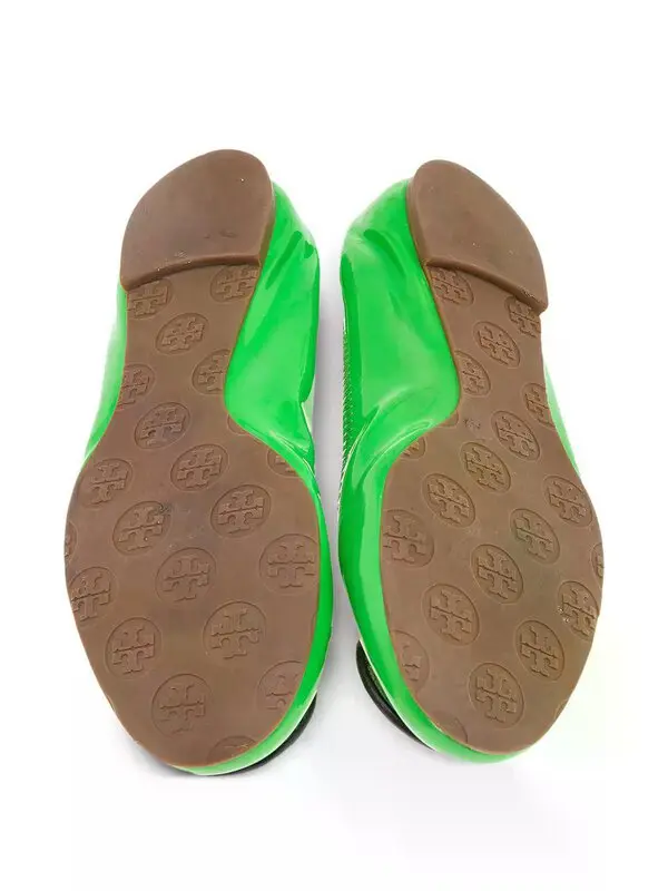 Tory Burch Patent Leather Logo Scrunch Ballet Flats