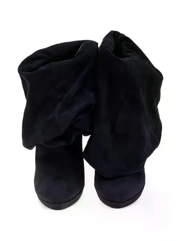 Alaïa Draped Suede Ankle Boots