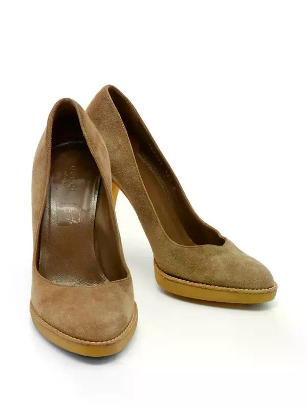 Gucci Platform Round-toe Pumps - Brown