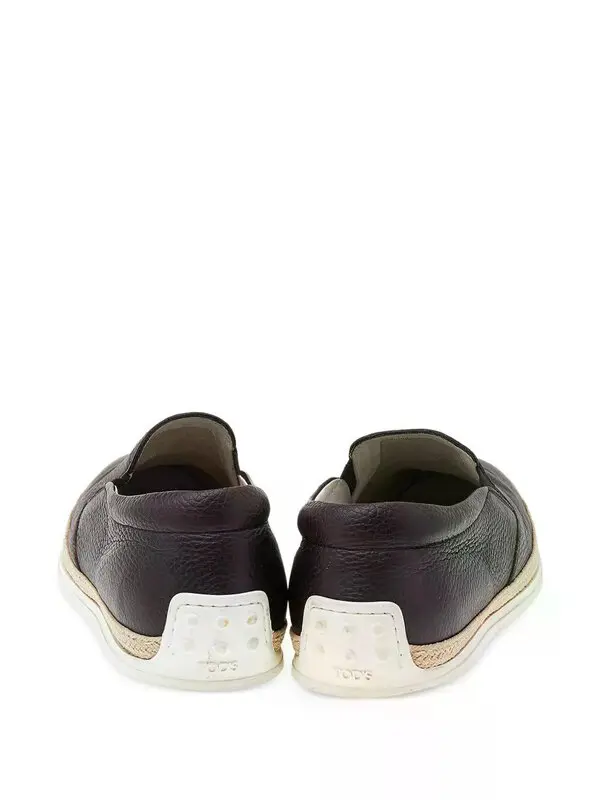 TOD'S Leather Slip-on Sneakers With Braided Midsole