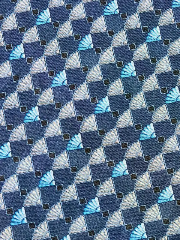 LANVIN Printed Silk Tie - Blue